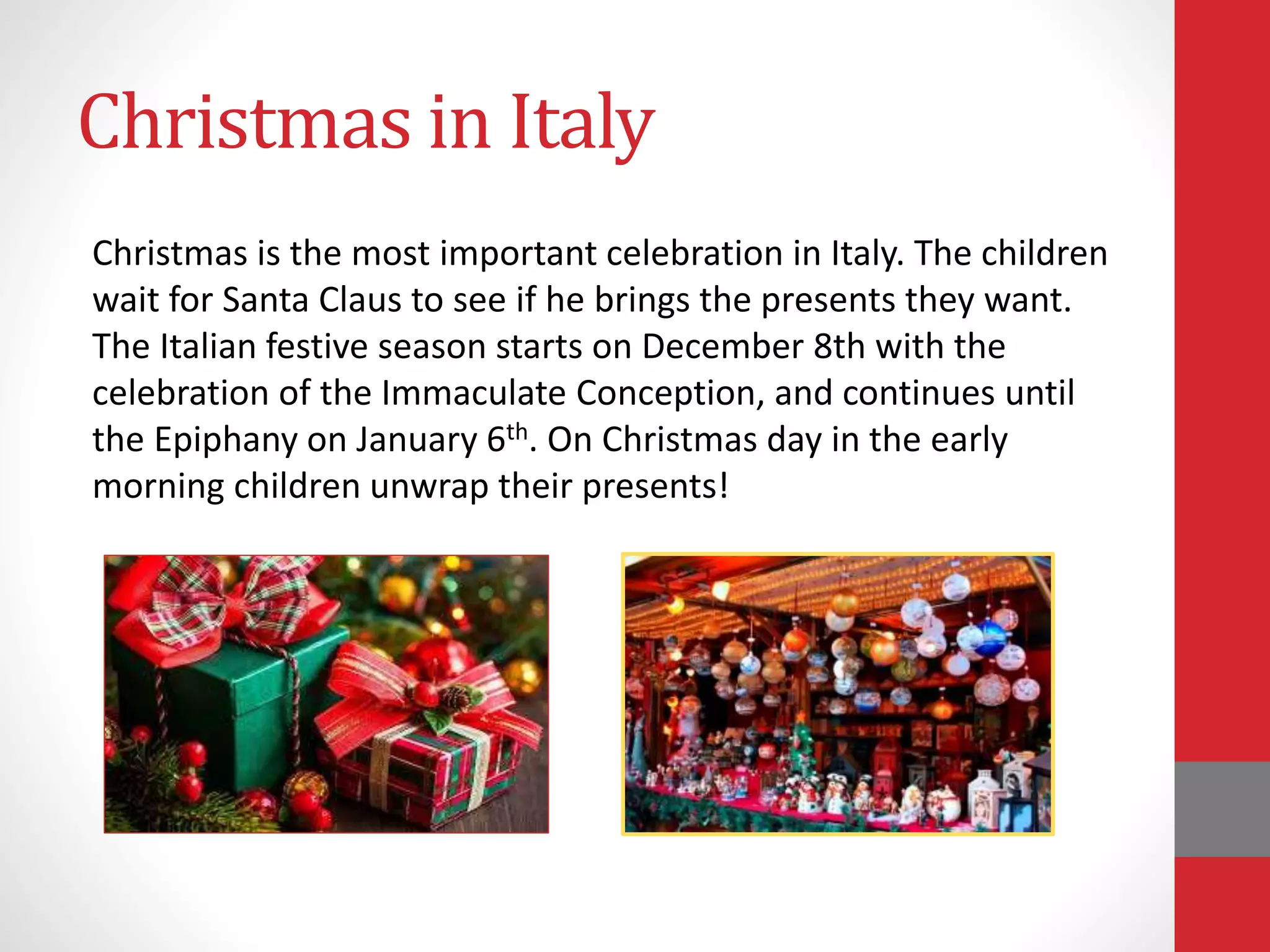 Christmas traditions in italy | PPTX