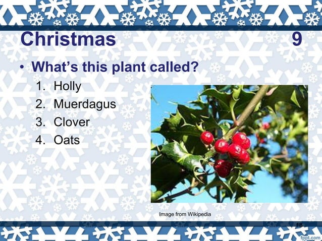 Christmas Trivia Game | PDF | National & Civic Holidays | Holidays