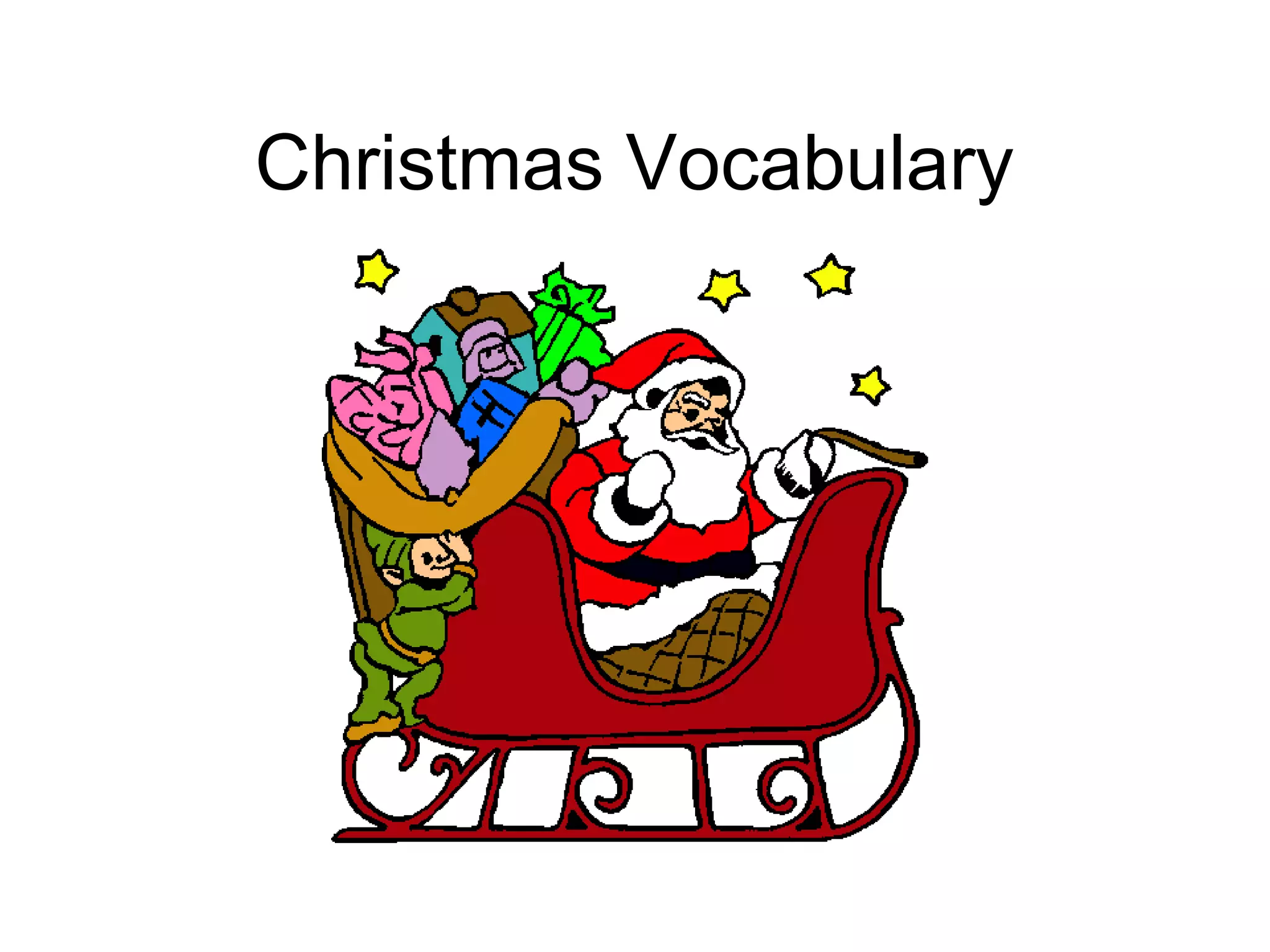 Christmas Vocabulary | PPT