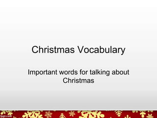 ESL Christmas Vocabulary | PPTX