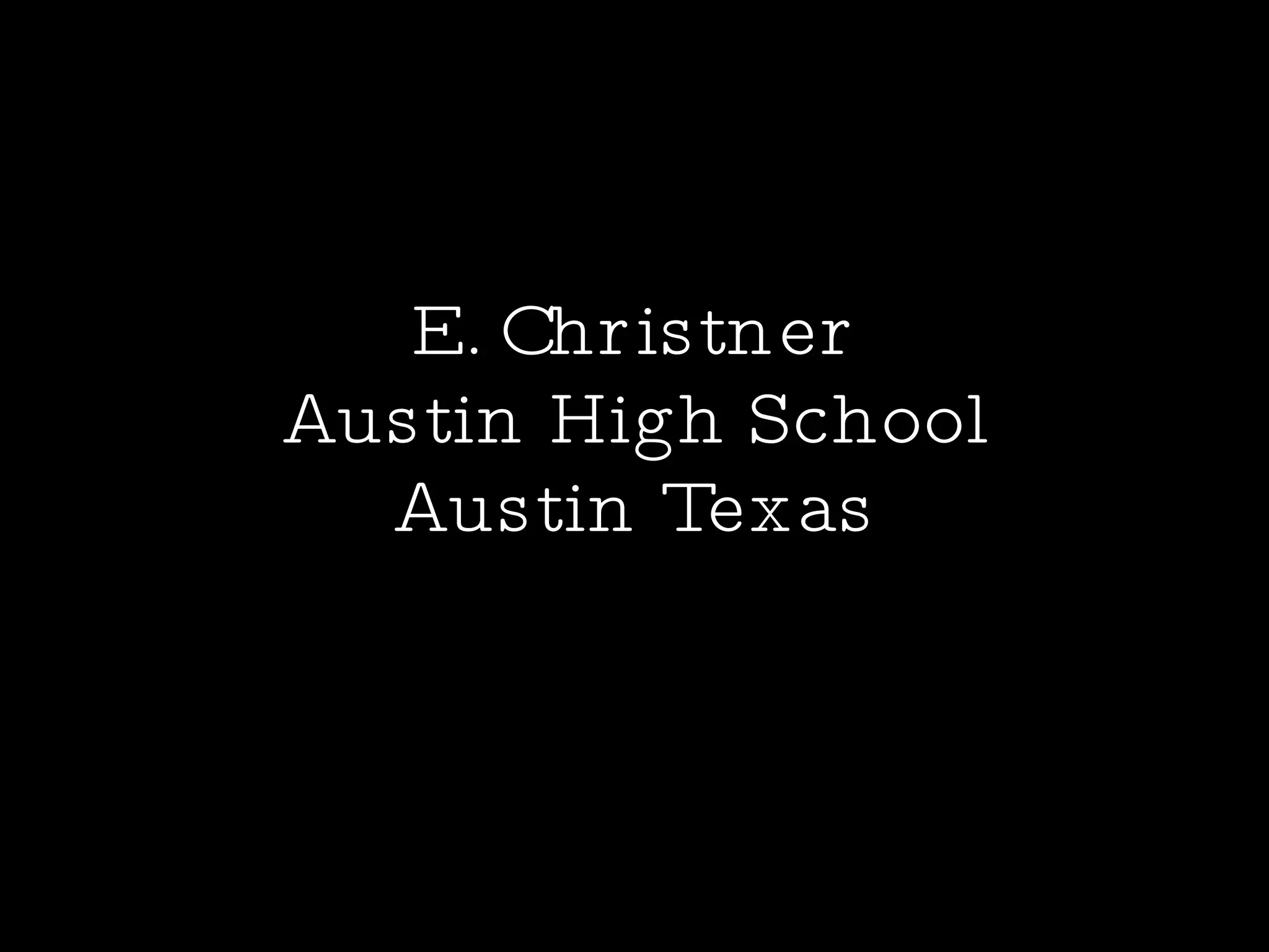 E Christner 2D Portfolio | PPT