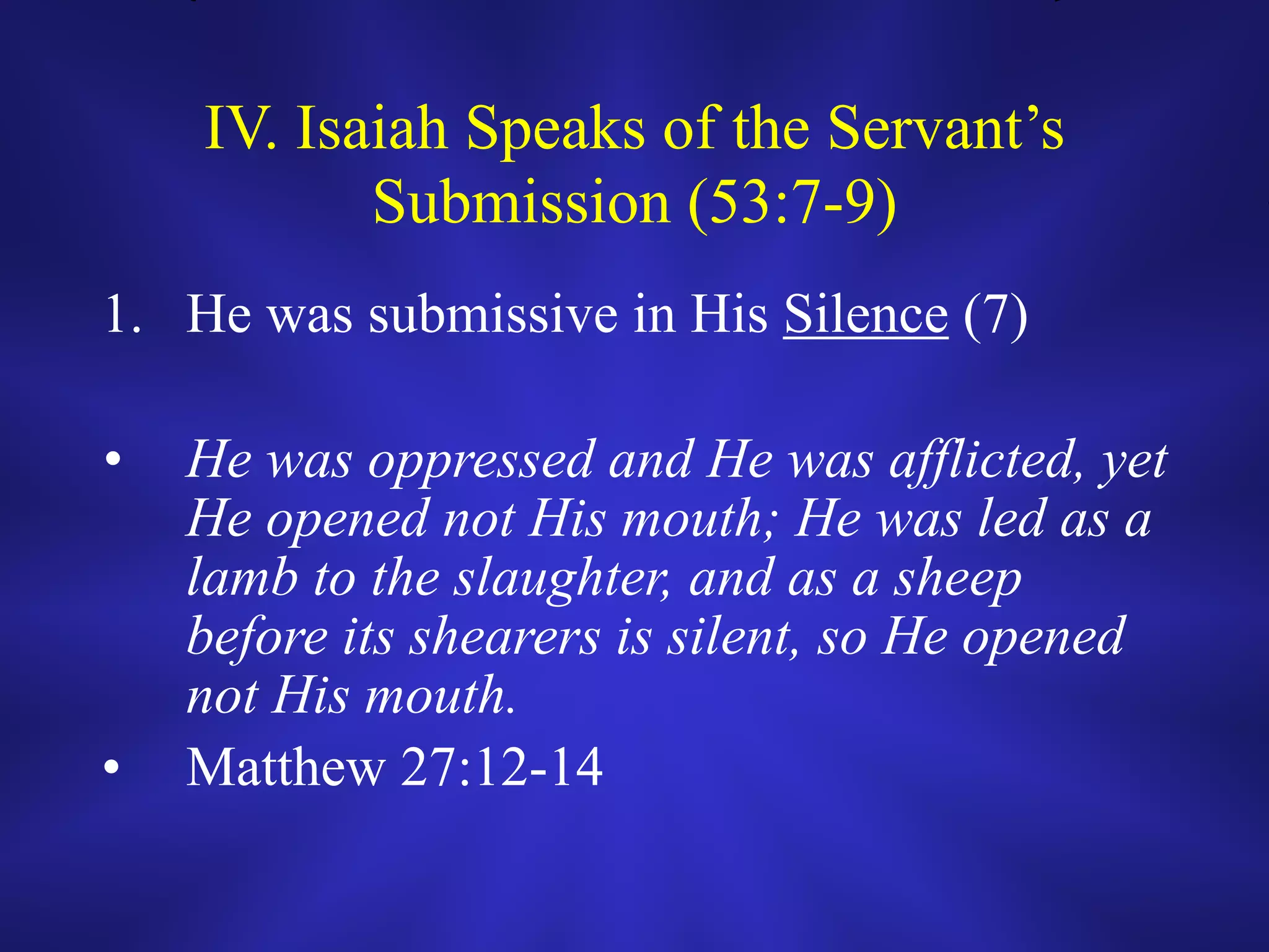 Christology 7 (Isaiah 52 & 53) | PDF