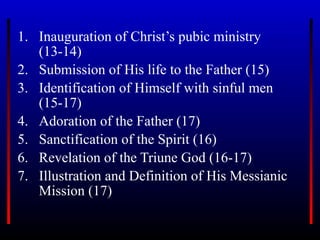 Christology 8 (Baptism and Temptation) | PDF