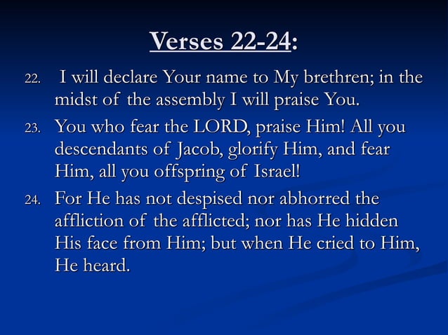 Christology in Psalm 22 | PPT