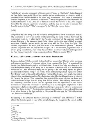 Christology tillich | PDF