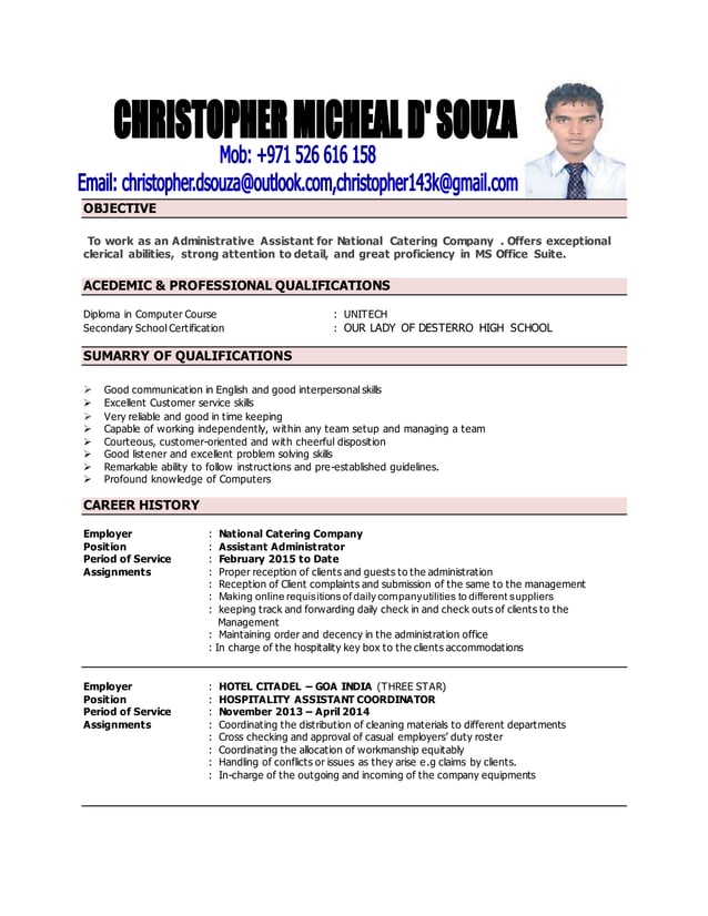Christopher cv | PDF
