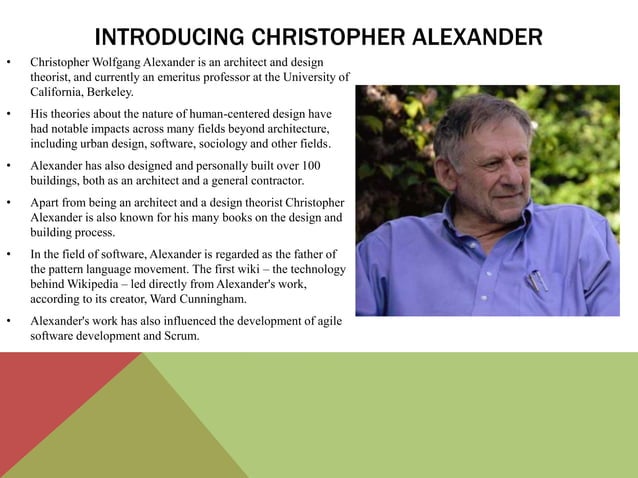 CHRISTOPHER ALEXANDER.pptx | Programming Languages | Computing