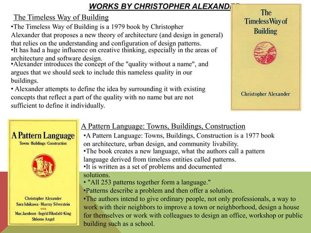CHRISTOPHER ALEXANDER.pptx | Programming Languages | Computing