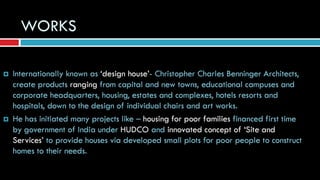 Christopher Charles Benninger, Indian architect | PDF