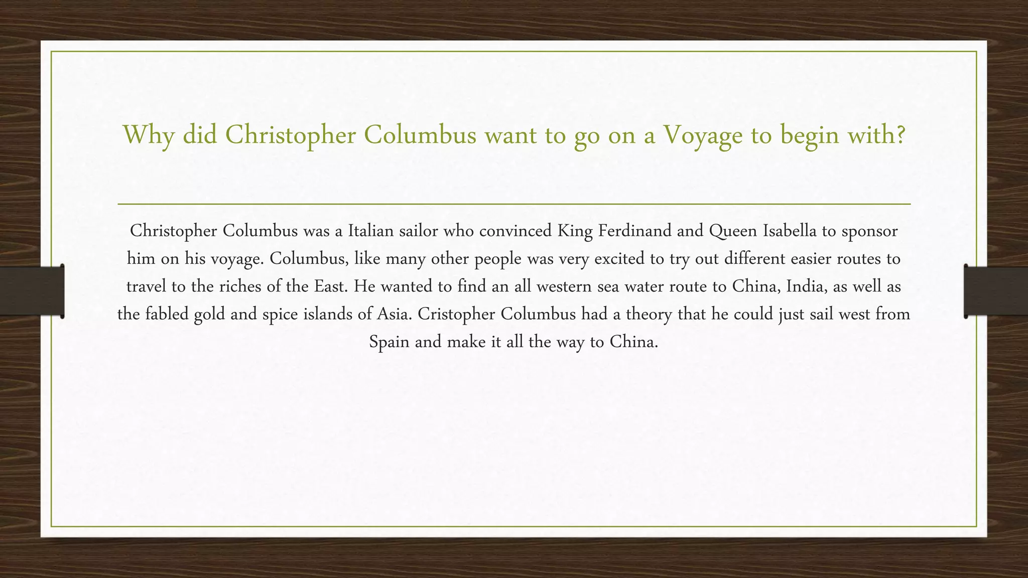 Christopher Columbus Powerpoint | PPTX