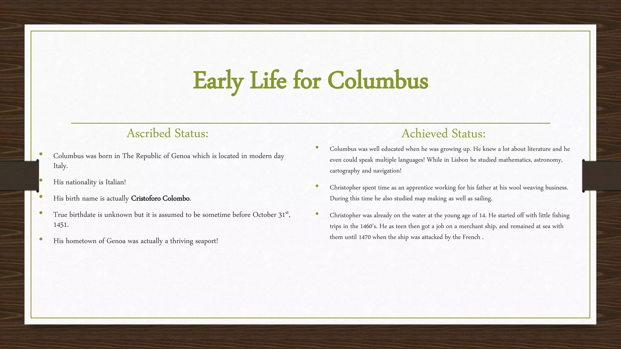 Christopher Columbus Powerpoint | PPTX