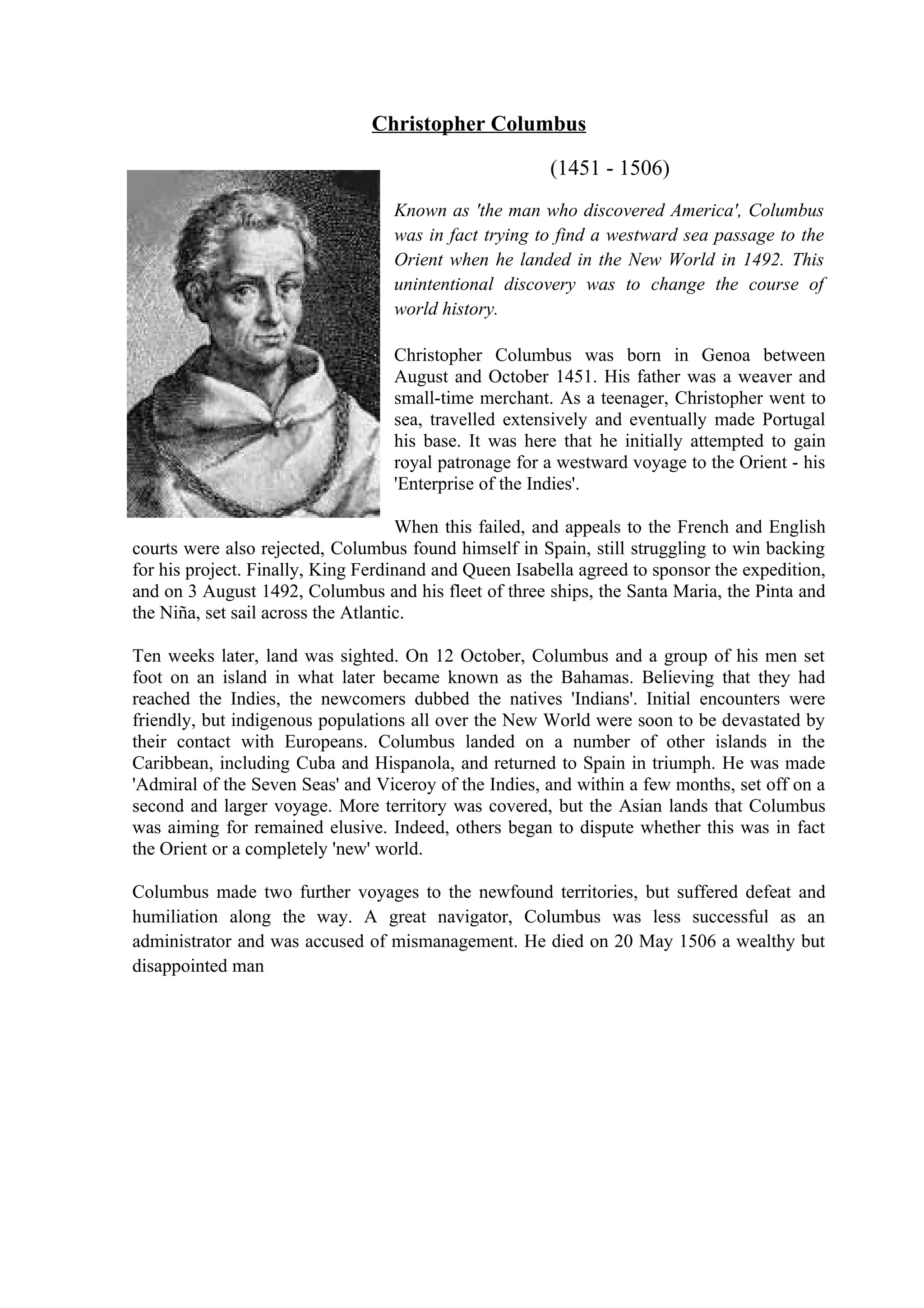 Christopher columbus 1 | DOC