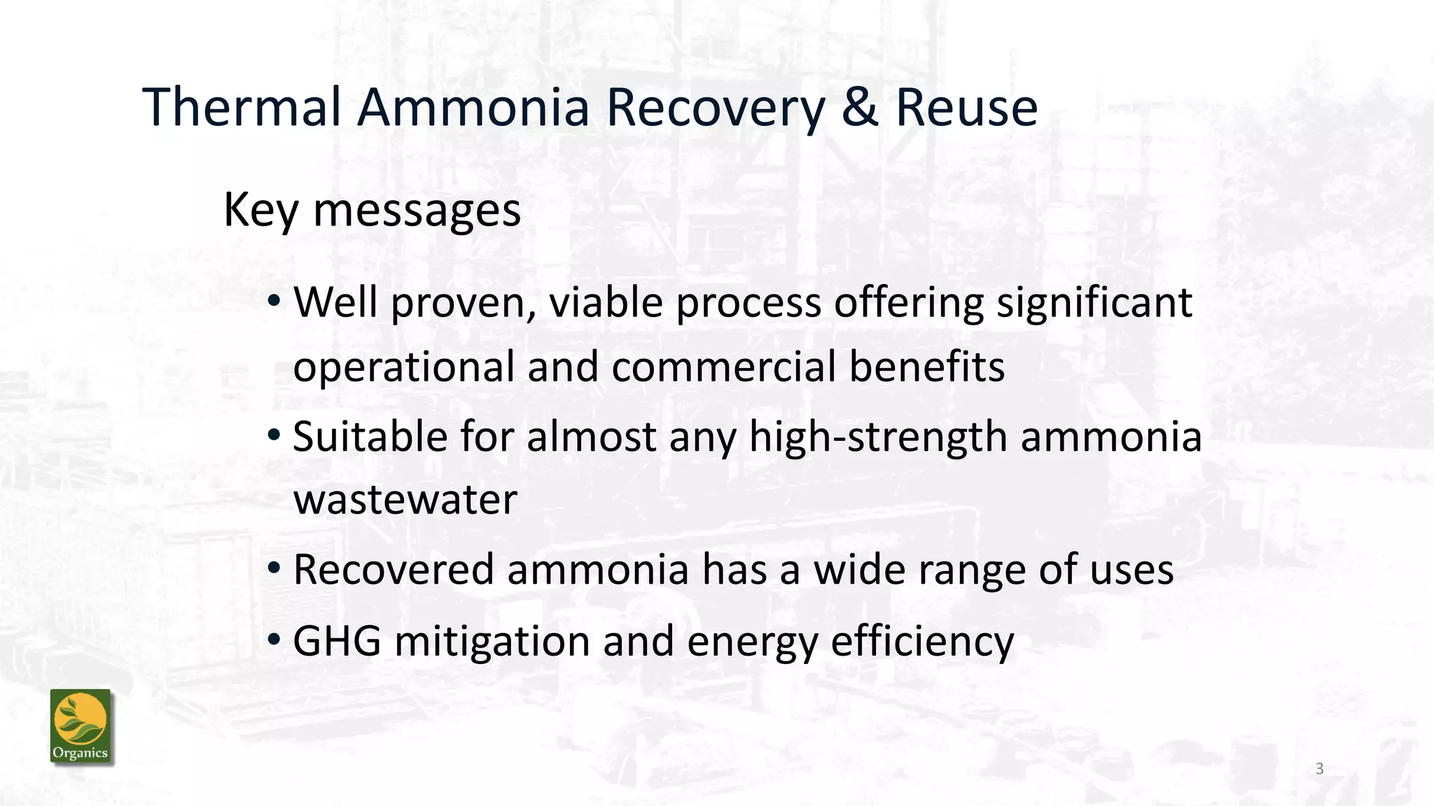 AMMONIA RECOVERY FROM WASTEWATER – TECHNOLOGY AND USES | PDF