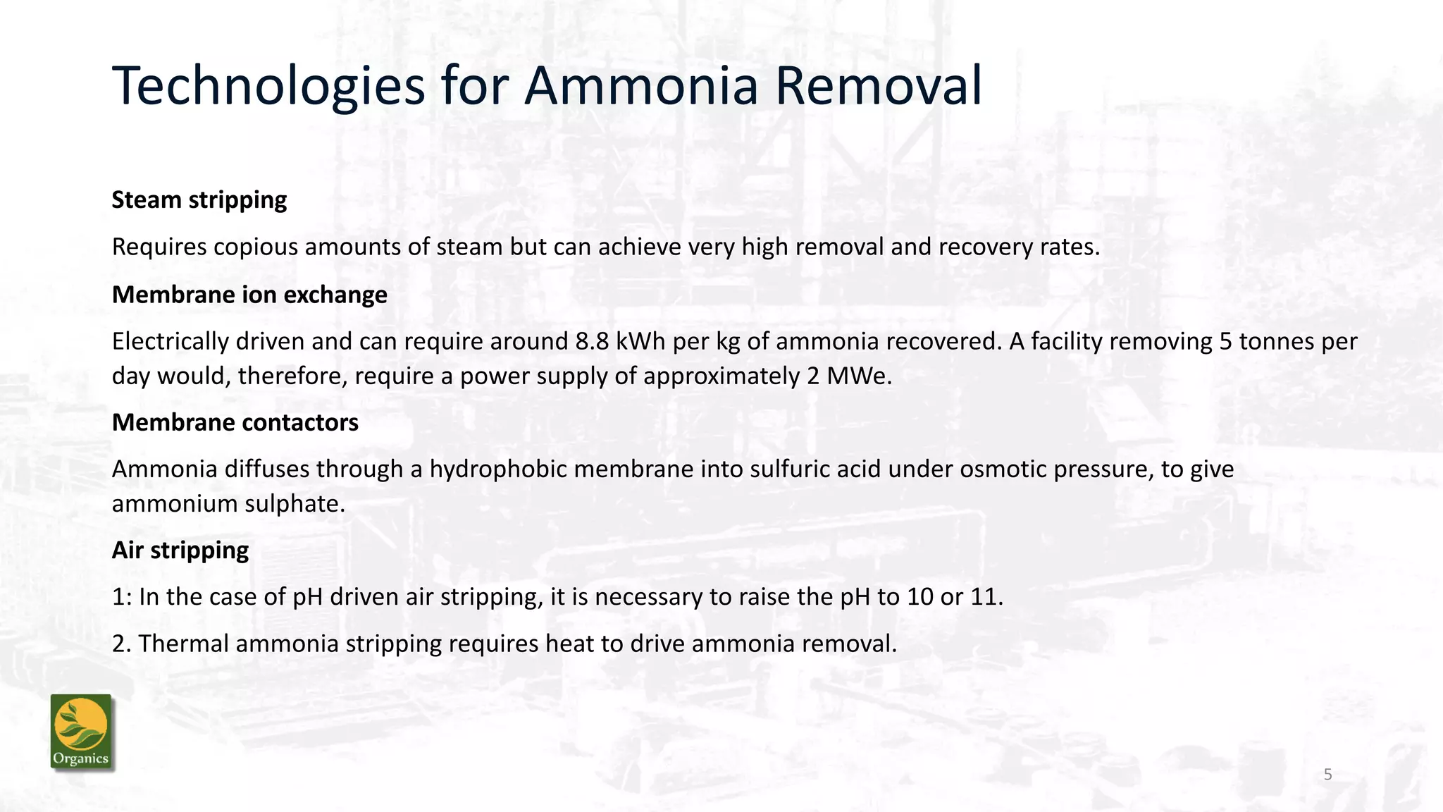 AMMONIA RECOVERY FROM WASTEWATER – TECHNOLOGY AND USES | PDF