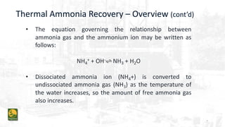 AMMONIA RECOVERY FROM WASTEWATER – TECHNOLOGY AND USES | PDF