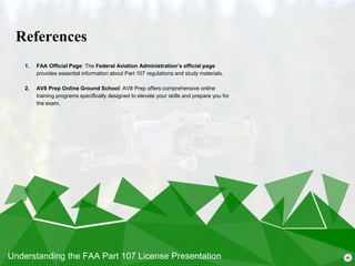 Understanding the FAA Part 107 License .. | PPTX