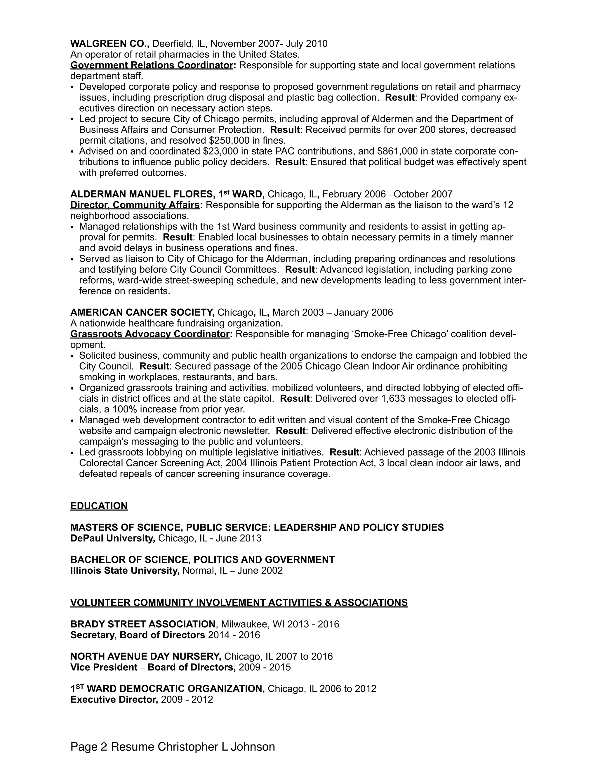 Christopher L Johnson Resume | PDF