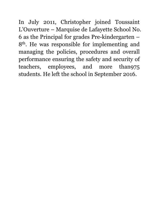 Christopher Mingoia – All About His Professional Experience | PDF