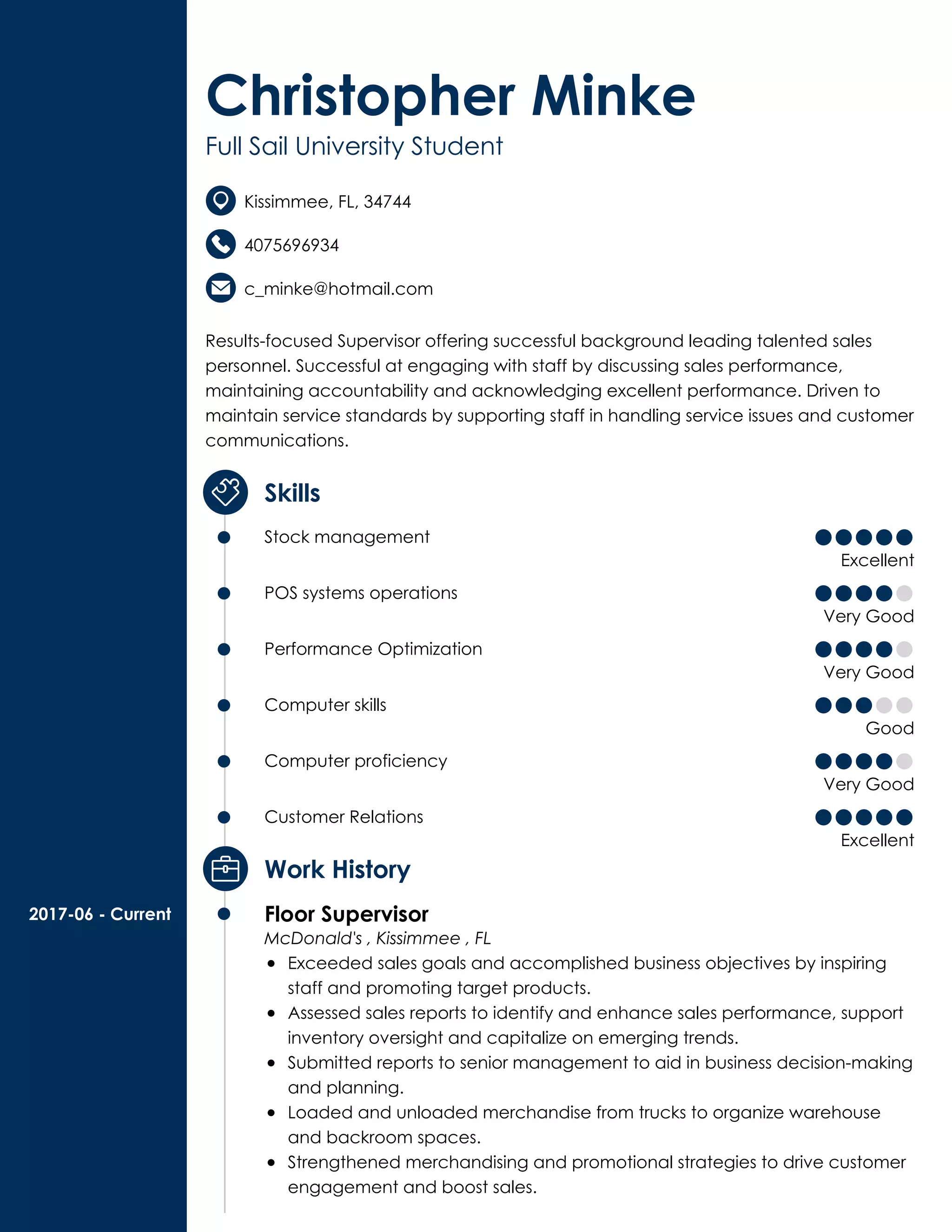 Christopher Minke Resume | PDF