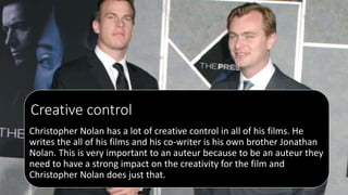 Christopher nolan auteur | PPTX