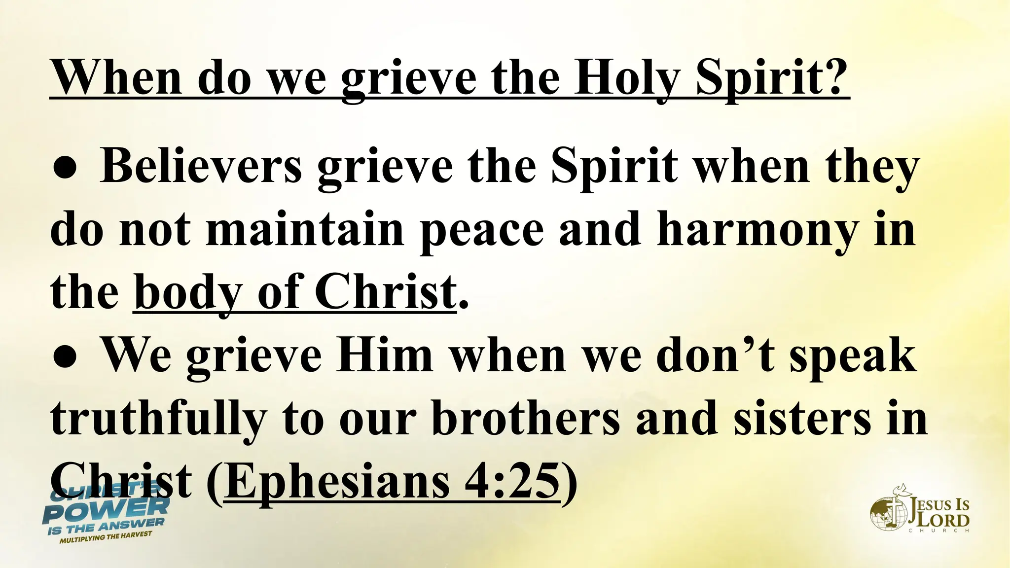 CHRIST'S POWER IS THE ANSWER: Answering the Call to Multiply the ...