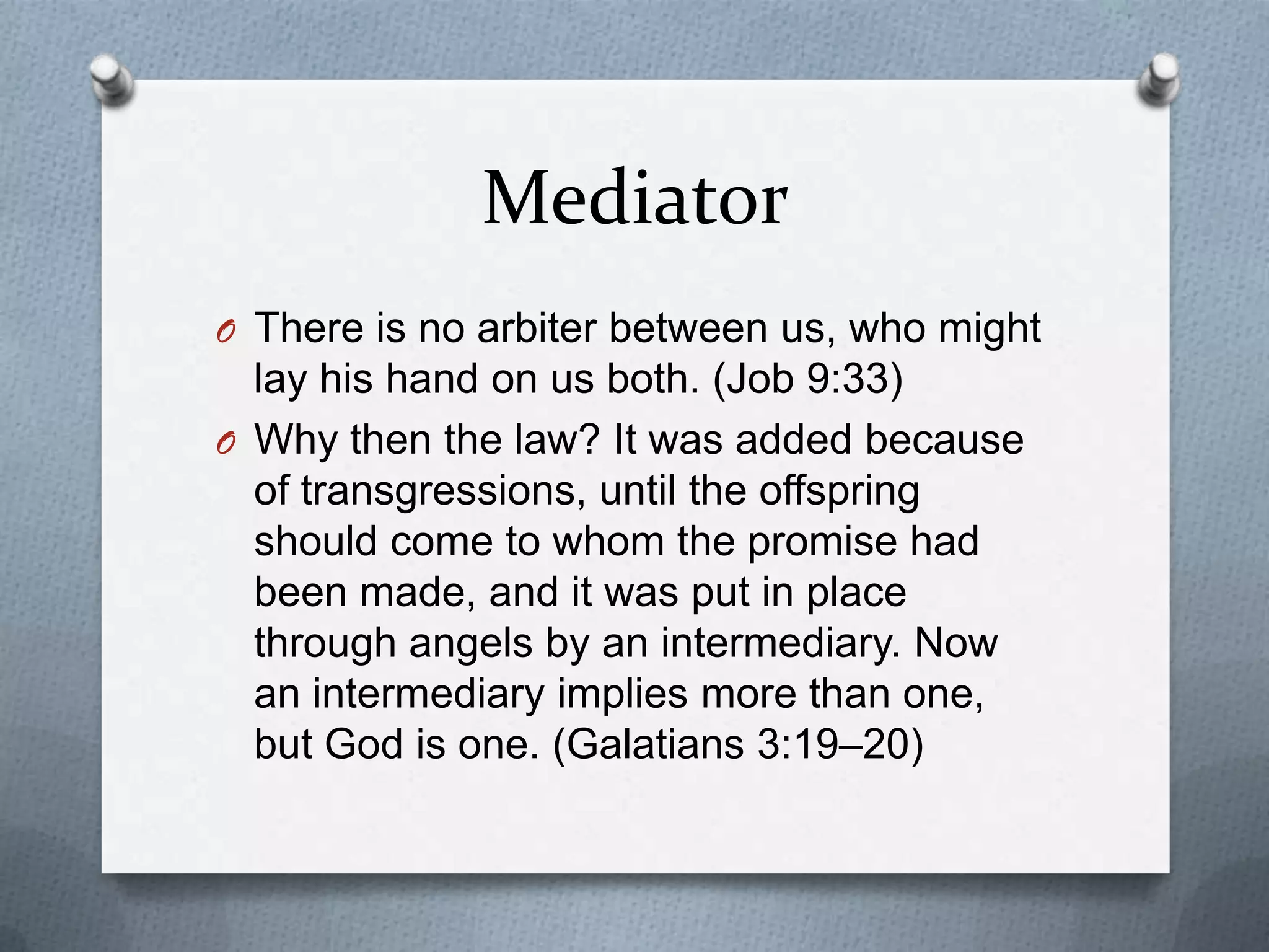 Christ The Mediator | PPTX