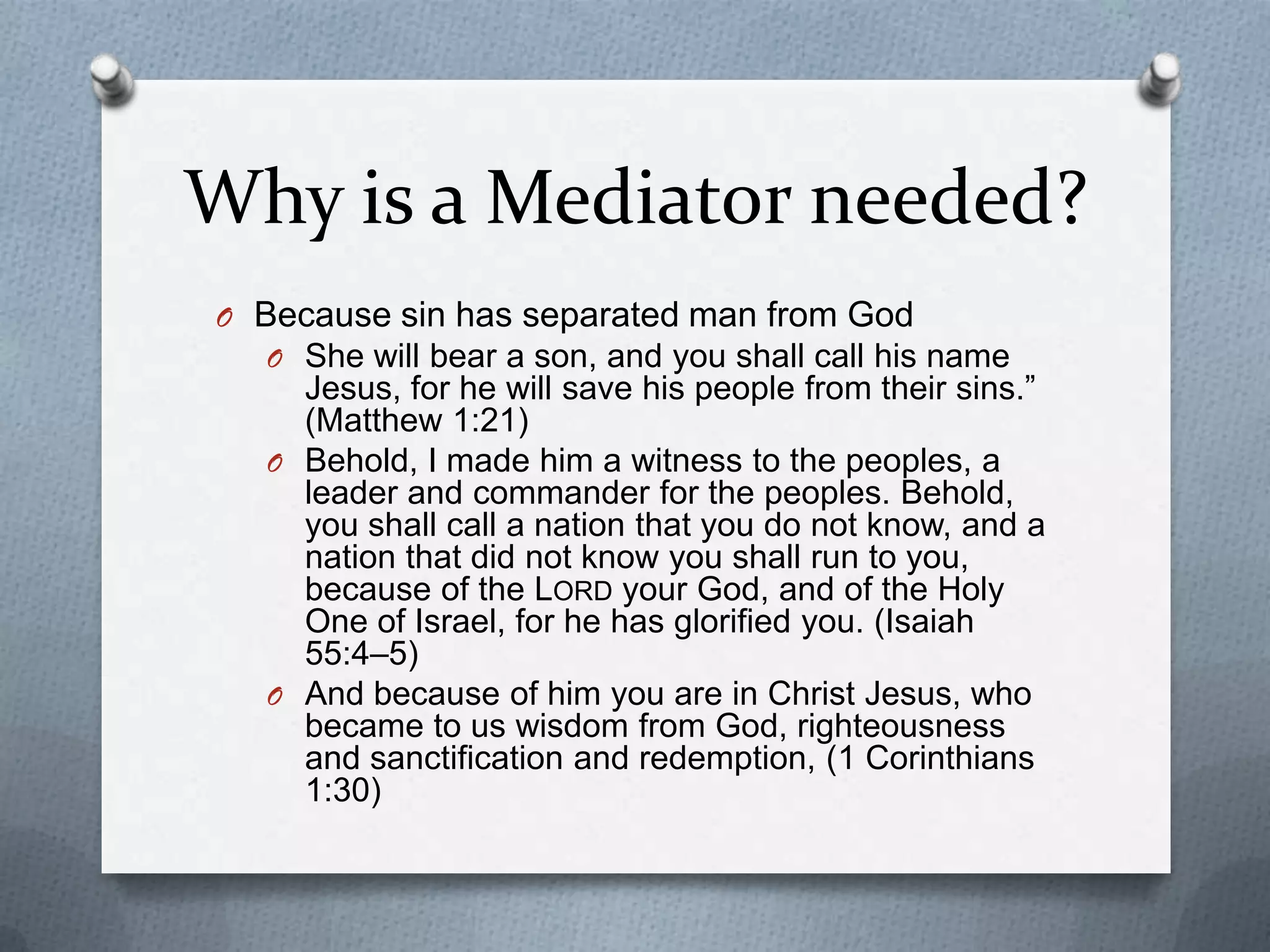 Christ The Mediator | PPTX