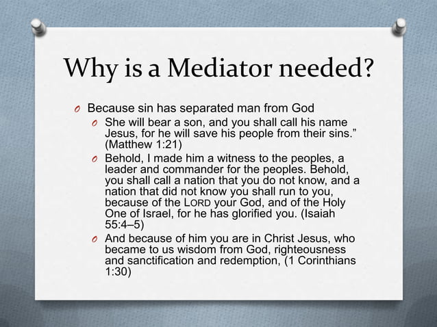 Christ The Mediator | PPT