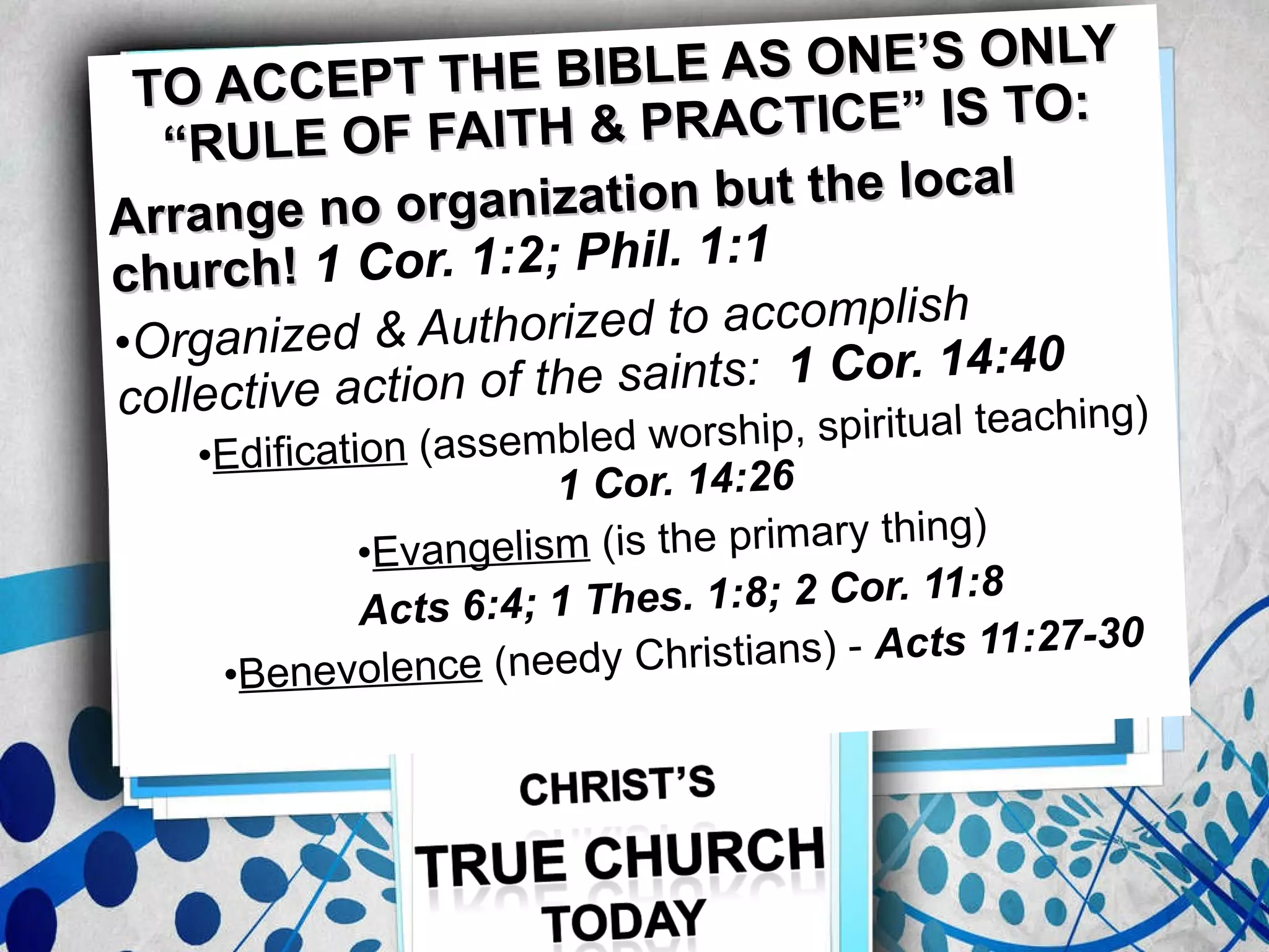 Christ's True Church Today | PPT