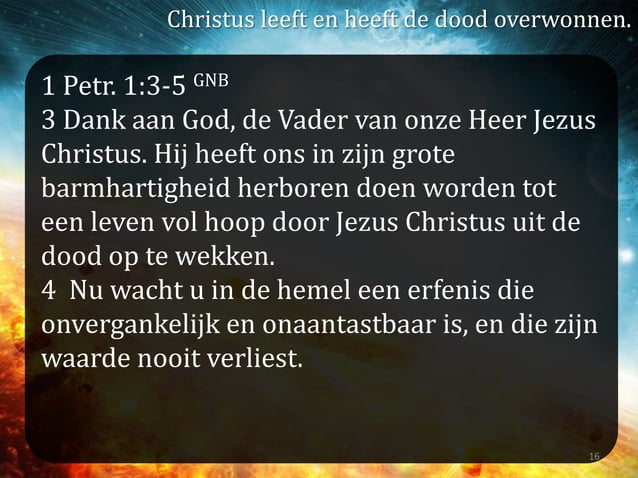 Christus Leeft En Heeft De Dood Overwonnen | PPT
