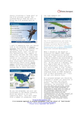 Chris Yiannas Program Management 101 | PDF