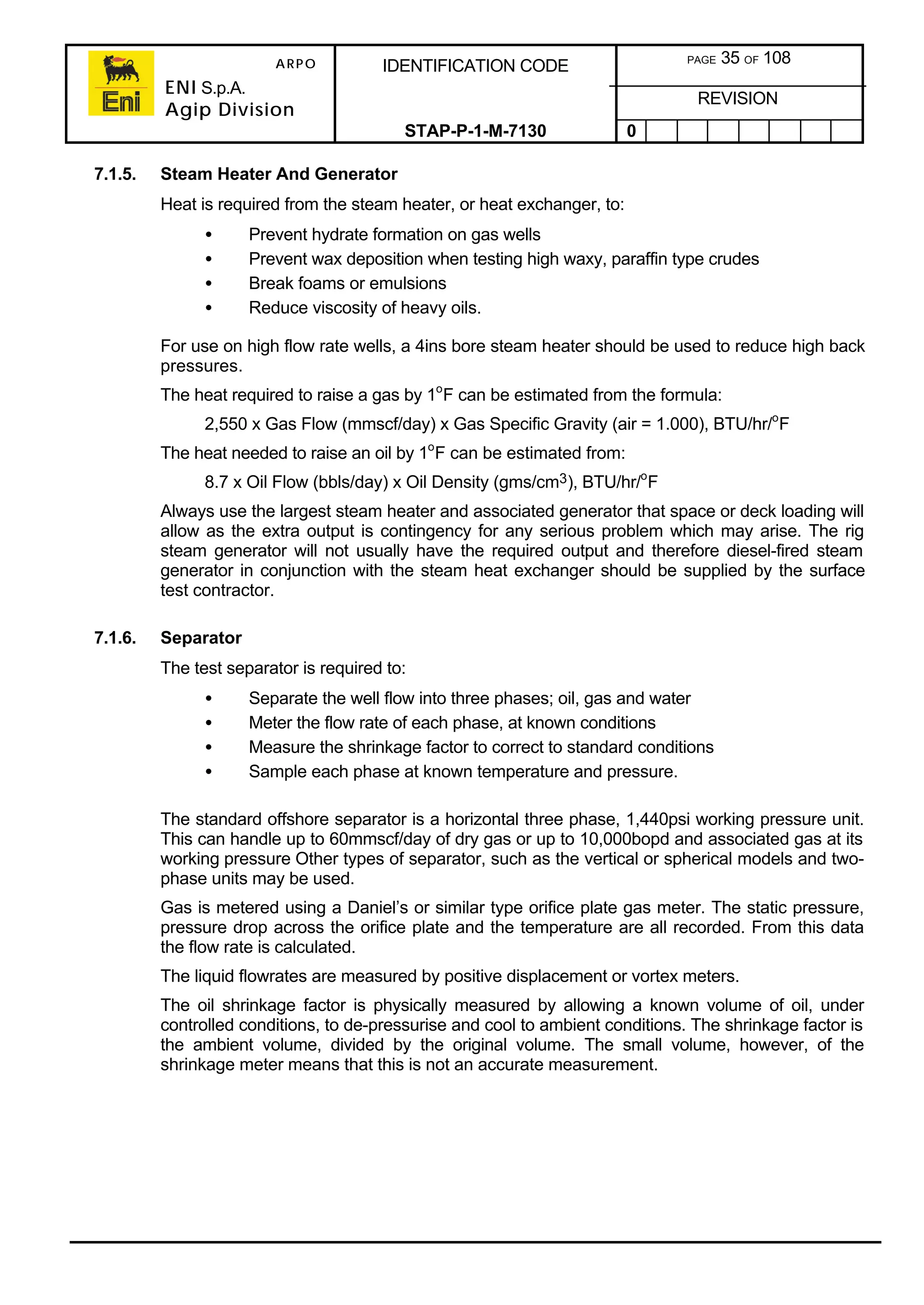 Well test procedures manual | PDF