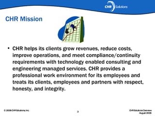 CHR Company Overview | PPT