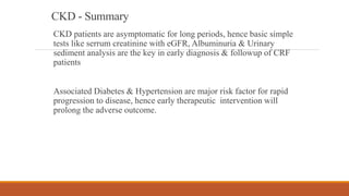 Chronic renal failure update on diagnostic tests | PPTX