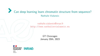 Can deep learning learn chromatin structure from sequence? | PPT