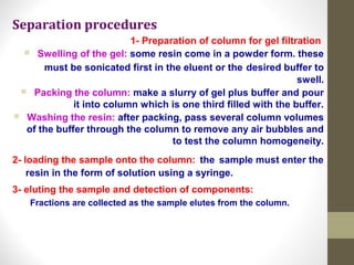 Chromatographic Methods of Analysis ( Gel Chromatography Method ) | PPT