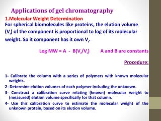 Chromatographic Methods of Analysis ( Gel Chromatography Method ) | PPT