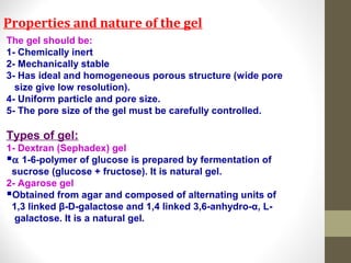 Chromatographic Methods of Analysis ( Gel Chromatography Method ) | PPT