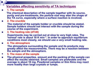 Lecture notes on therm analysis in PowerPoint | PPT