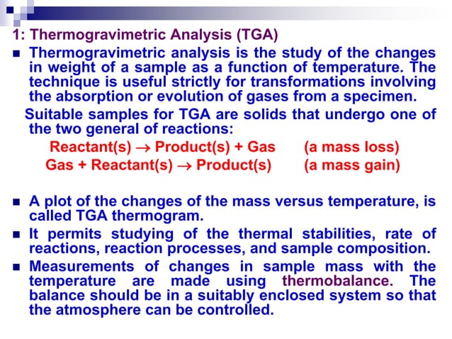 Lecture notes on therm analysis in PowerPoint | PPT