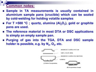 lecture notes of thermal analysis in power points | PPT