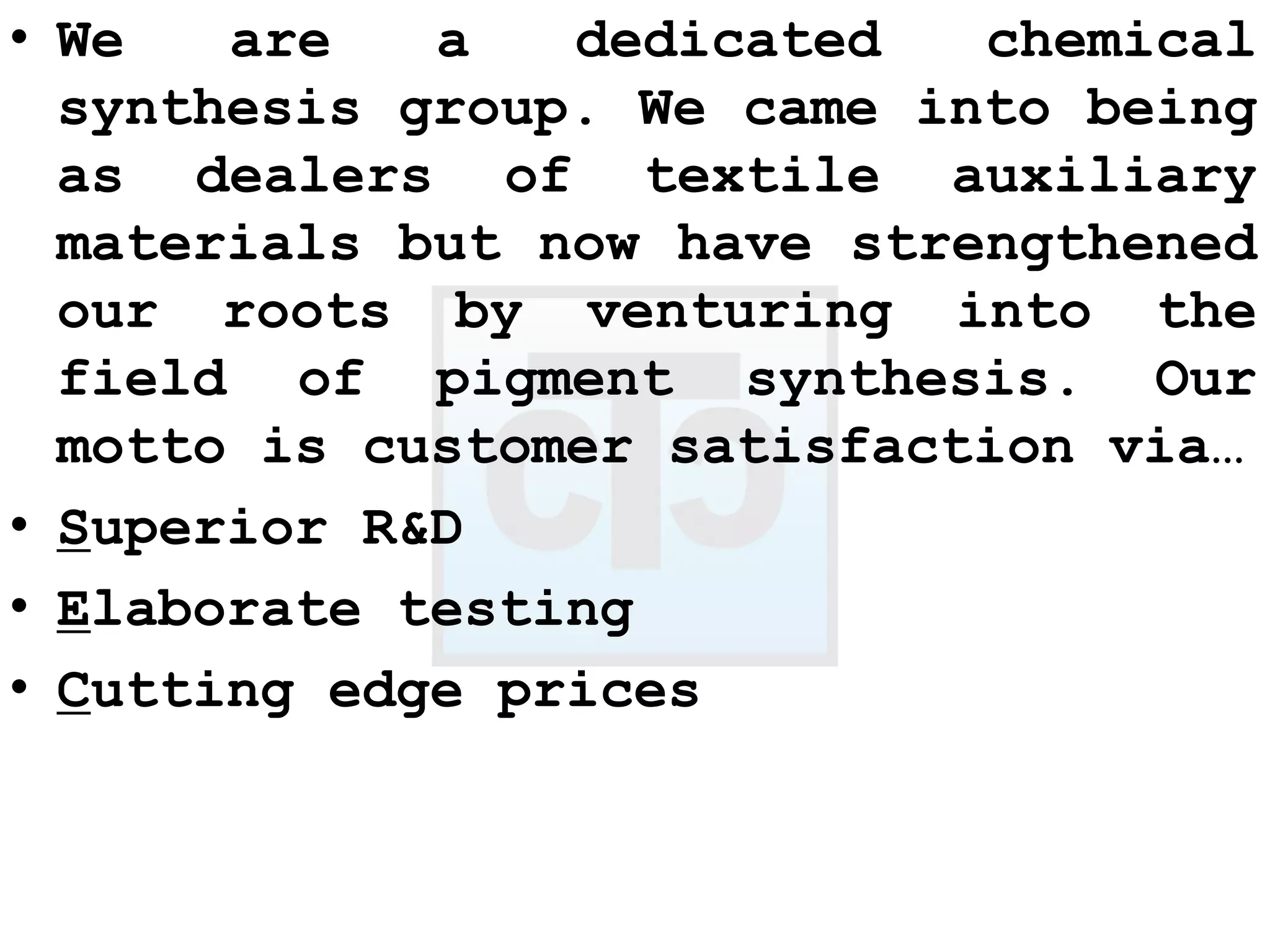 Chromatex Chemicals | PDF