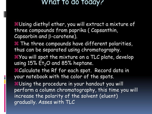 TLC and Column Chromatography | PPT