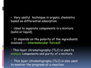 TLC and Column Chromatography | PPT
