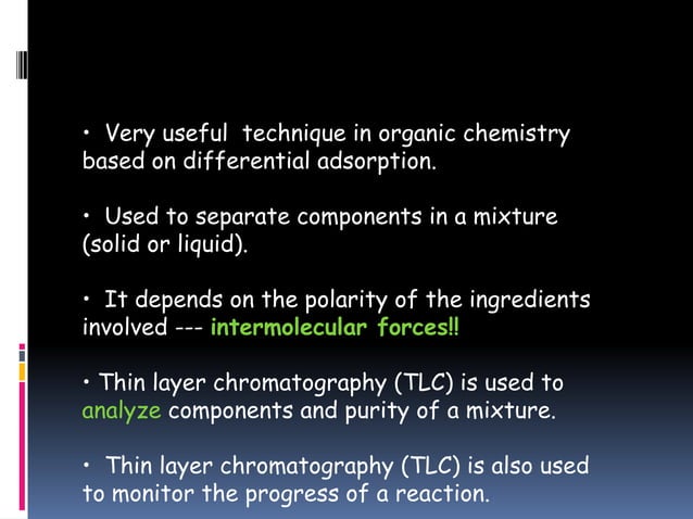 TLC and Column Chromatography | PPT