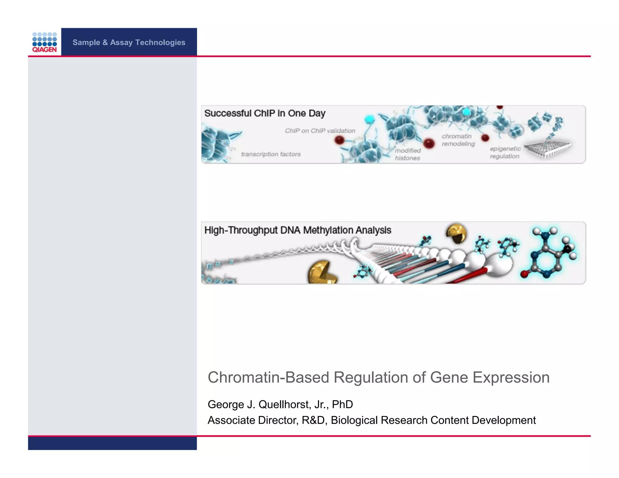 Chromatin regulation 2013 | PDF