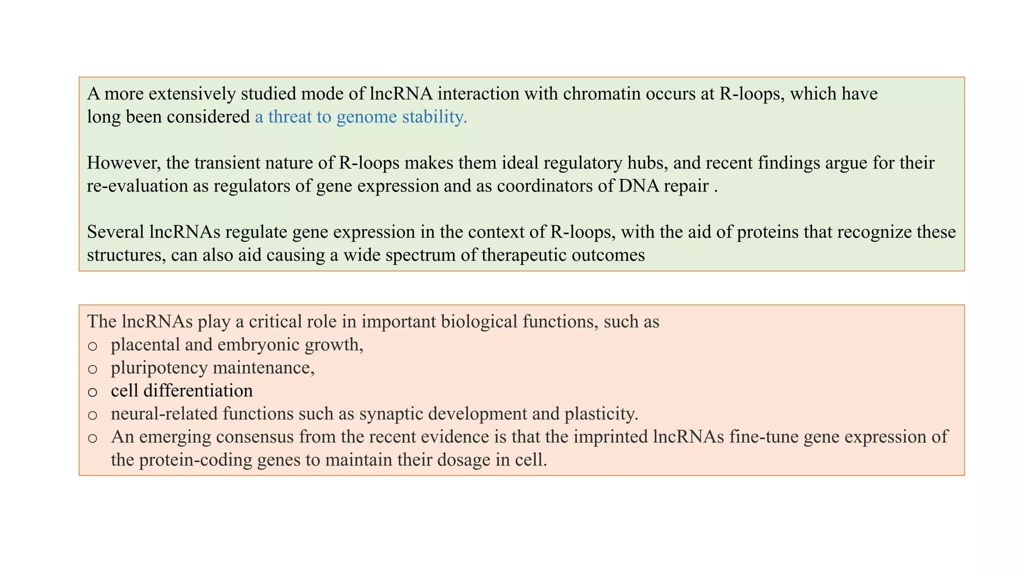 LncRNA and chromatin regulation | PPT
