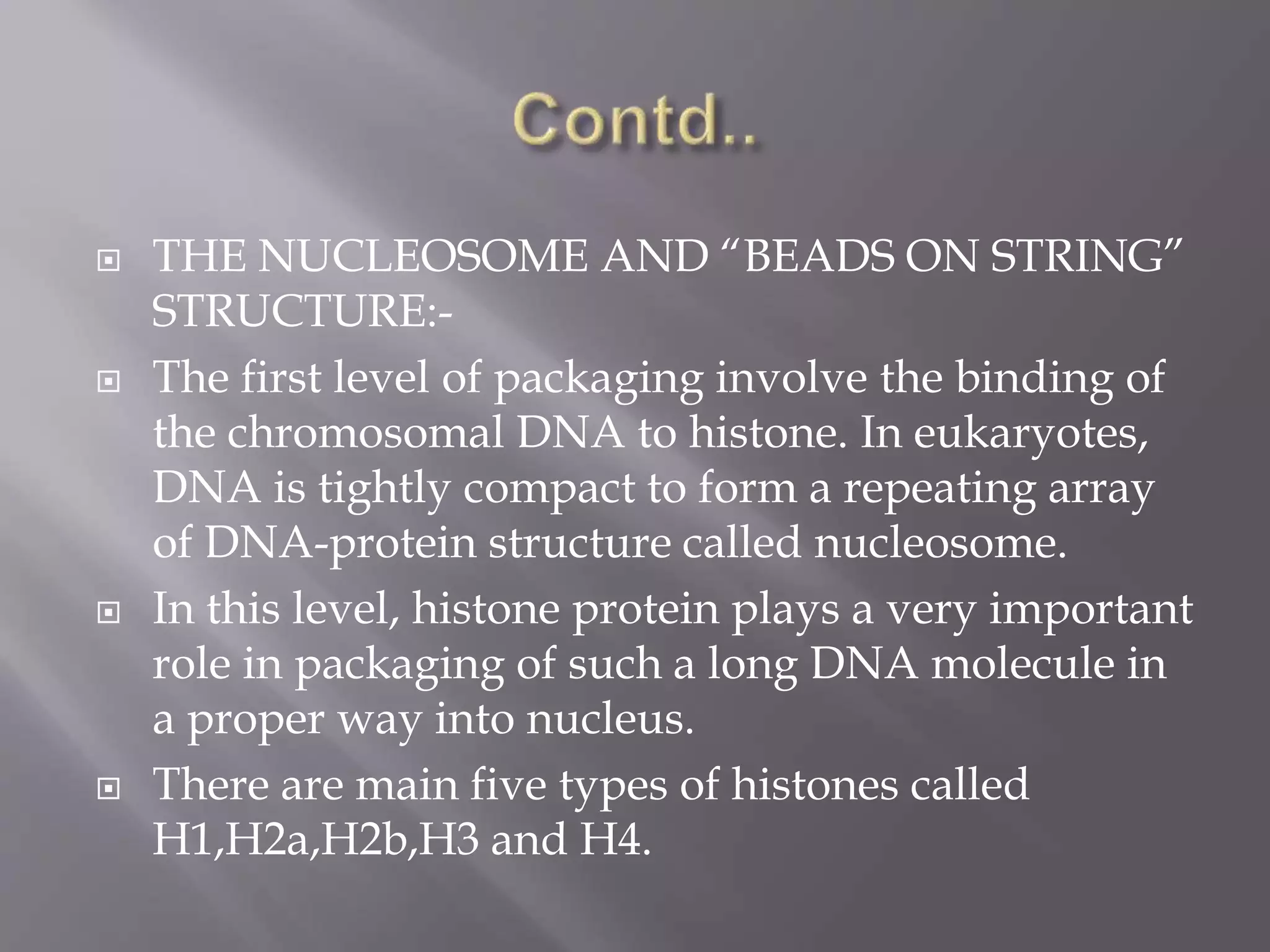 Chromatin structure and organization | PPTX