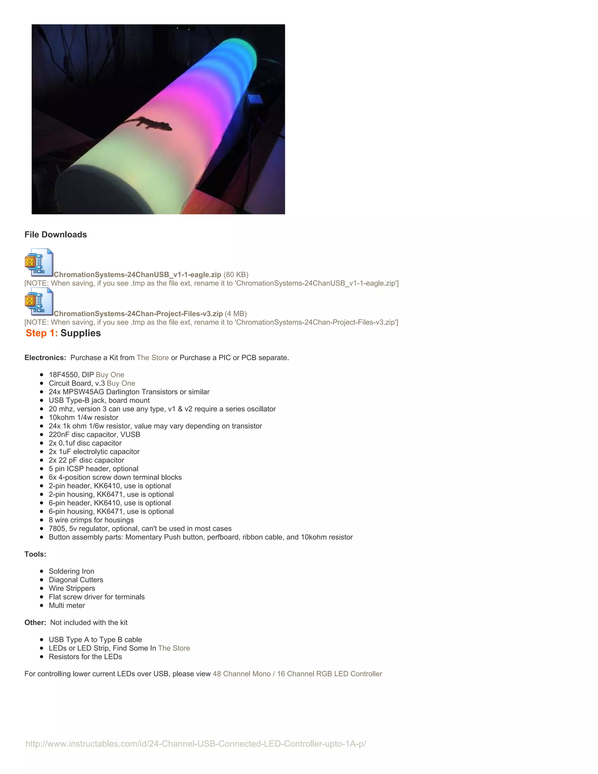 Chromation systems 24-channel-usb-connected-led-controller-v3 | PDF