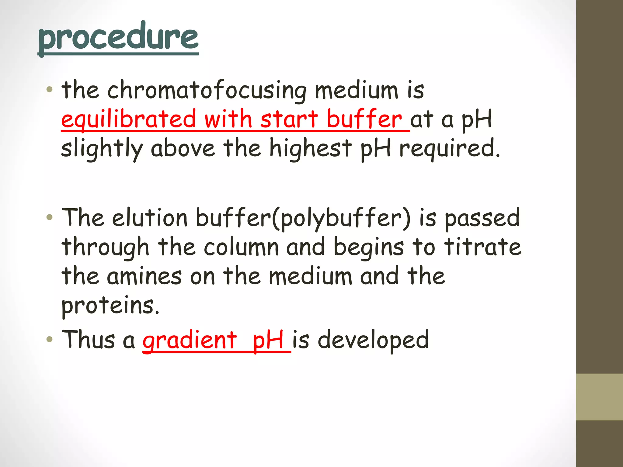 Chromatofocusing | PPTX